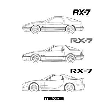 "RX-7 Blueprint (FB, FC, FD)" Art Board Print for Sale by lagane ...