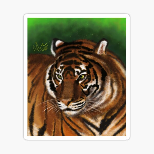 "Tiger" Sticker for Sale by arkadyrose | Redbubble