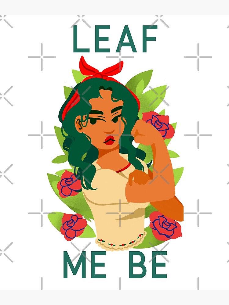 "Cartoon, leaf, lady plant, garden" Poster for Sale by cherrryyycola ...