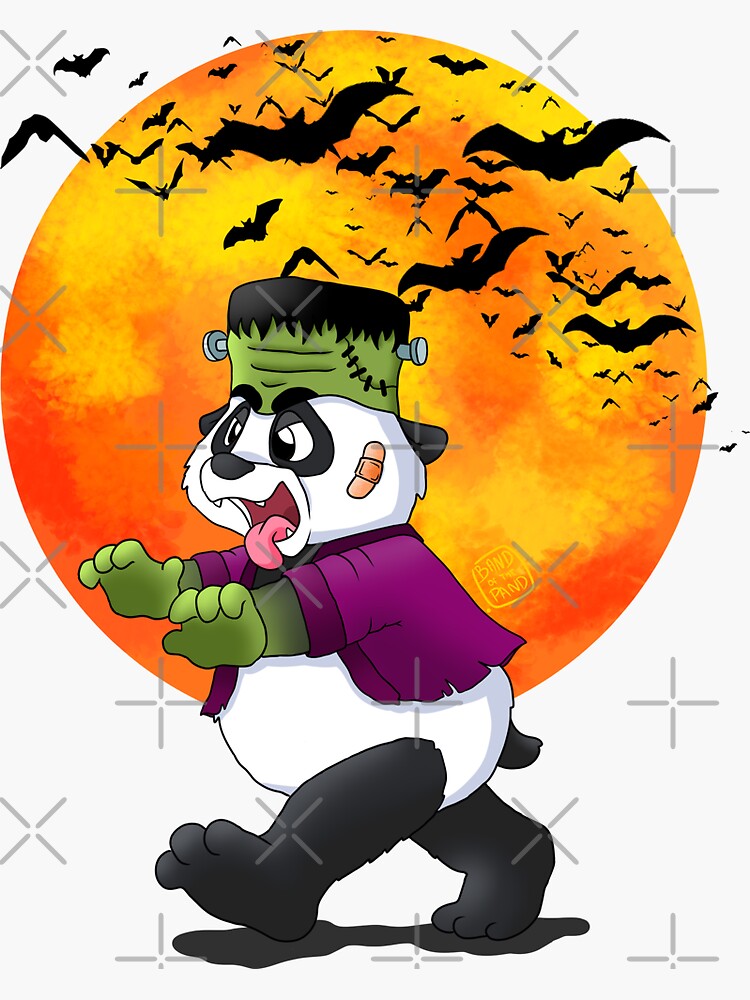 "Frankenstein Halloween 2020 Panda Girl Boy Costume" Sticker for Sale ...