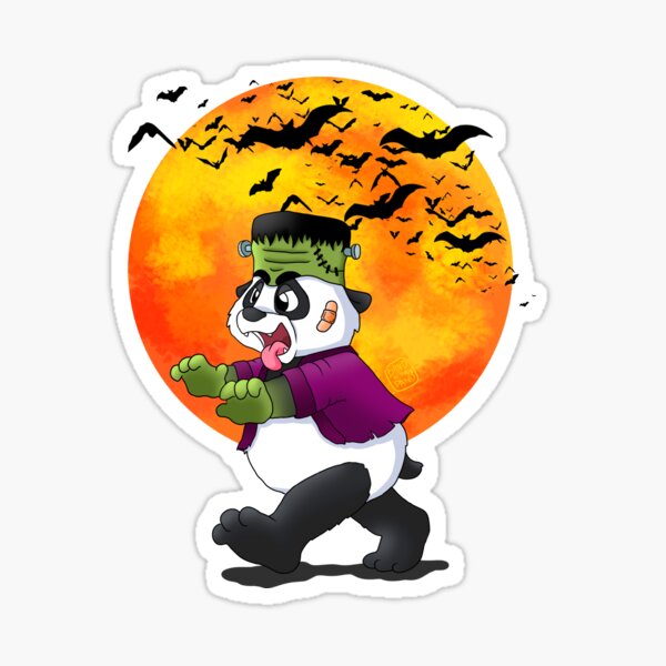 "Frankenstein Halloween 2020 Panda Girl Boy Costume" Sticker for Sale ...