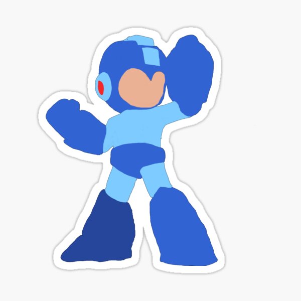 "Simple Mega Man" Sticker for Sale by KevinSupreme | Redbubble