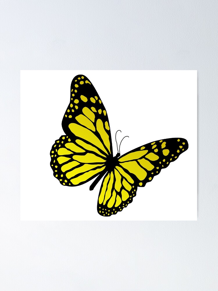 "Yellow monarch butterfly " Poster by Narniax | Redbubble