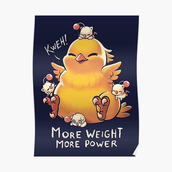 "Funny Fat Chocobo - Big Power - Final Fantasy Summon Creature" Poster ...