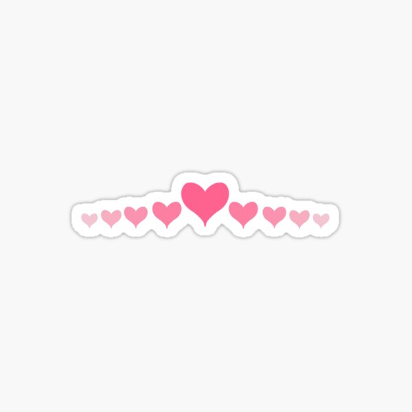 "Pink Ombre Love Hearts Row" Sticker for Sale by CottoVerdi | Redbubble