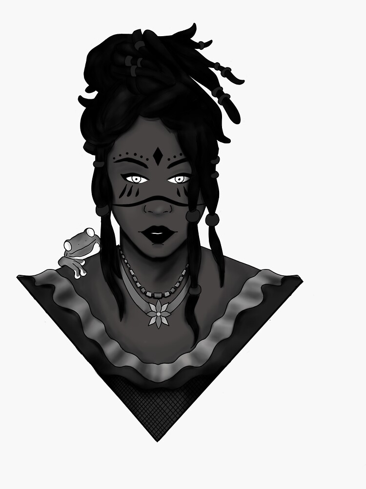 "Voodoo Princess and the Frog" Sticker for Sale by Fable-Tees | Redbubble