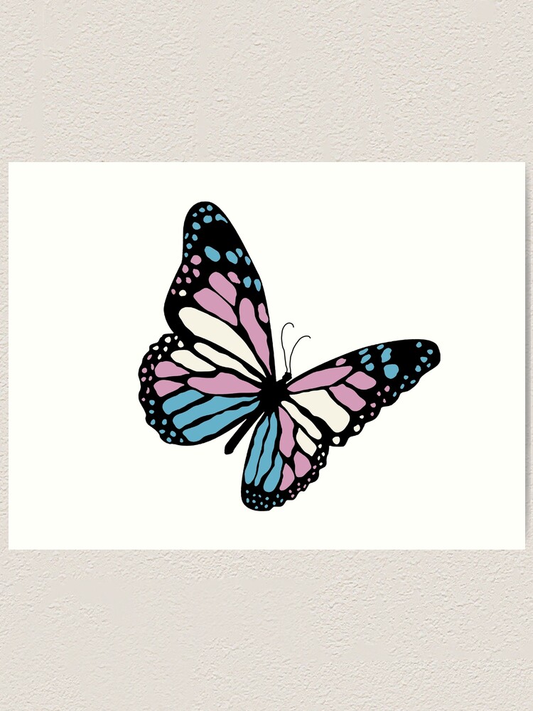 "trans monarch butterfly " Art Print for Sale by Narniax | Redbubble