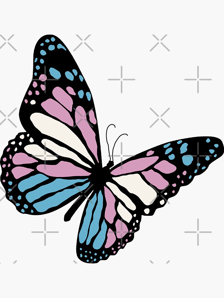 "trans monarch butterfly " Sticker for Sale by Narniax | Redbubble