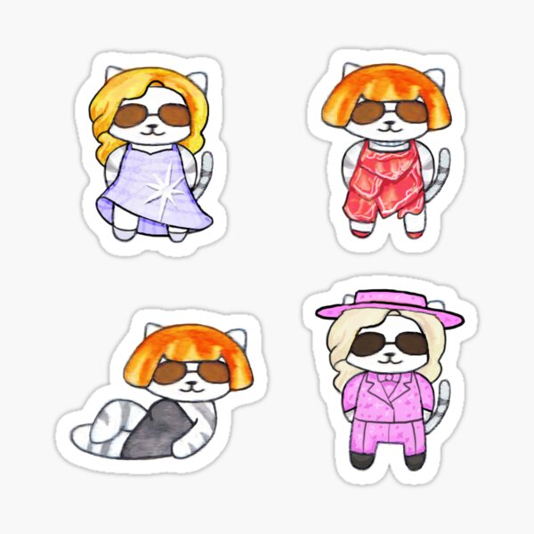 "lady meow meow" Sticker by Jeremyblog | Redbubble