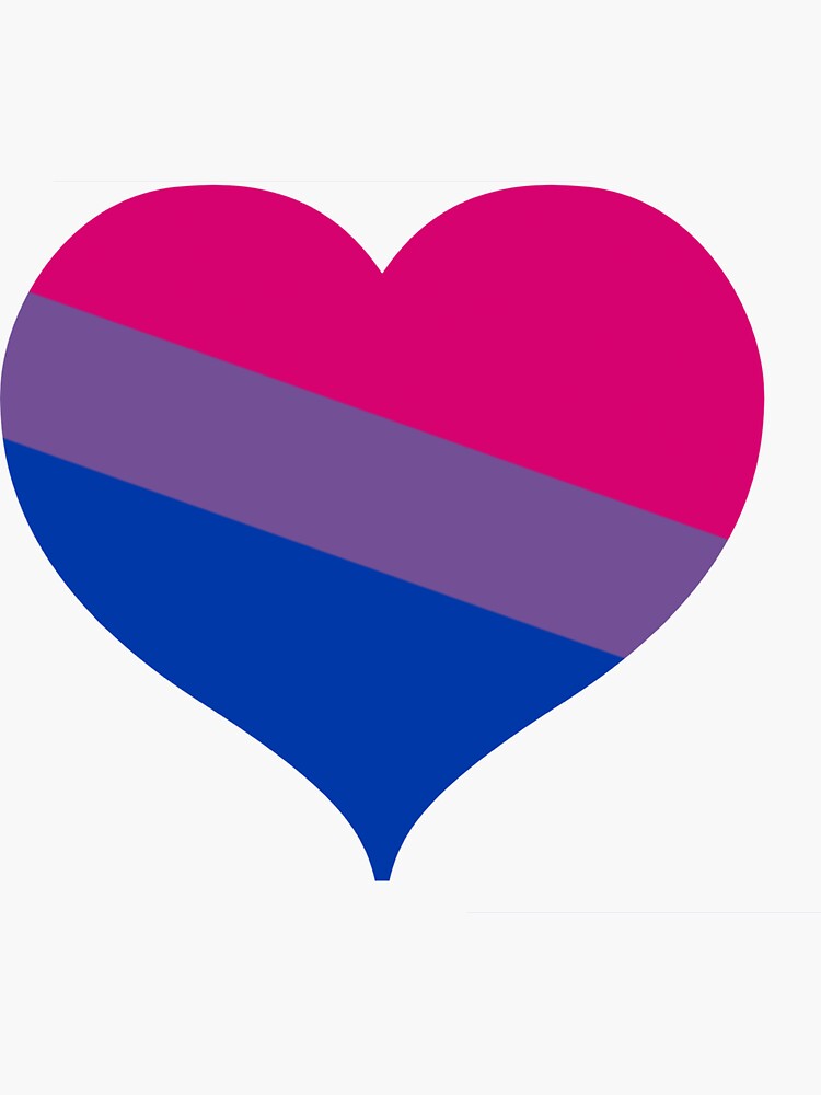 "Bi Heart" Sticker for Sale by Sara-Miyano | Redbubble