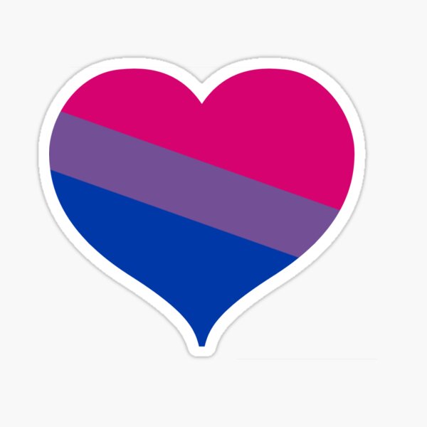 "Bi Heart" Sticker for Sale by Sara-Miyano | Redbubble