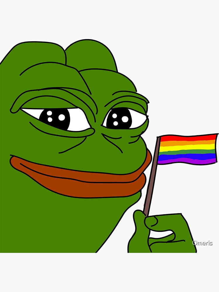 Sticker « Pepe the frog meme drapeau LGBT », par Omeris | Redbubble