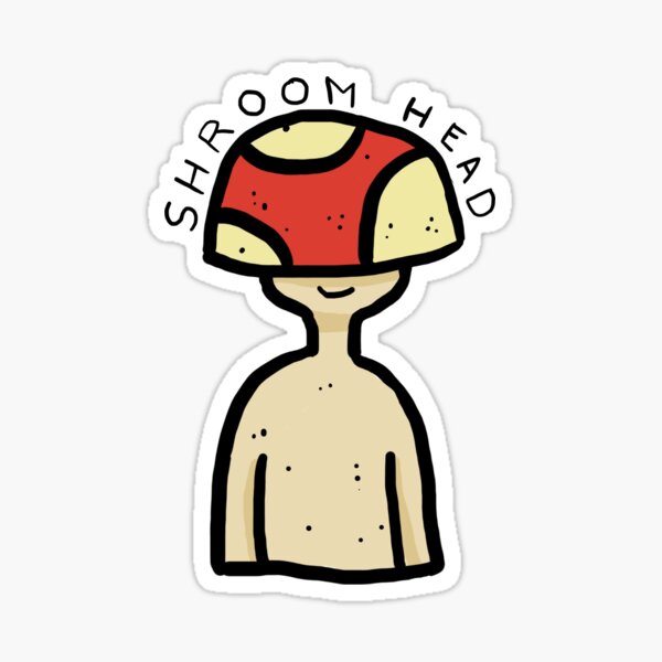 "shroom head sticker" Sticker by Ela-Blok | Redbubble
