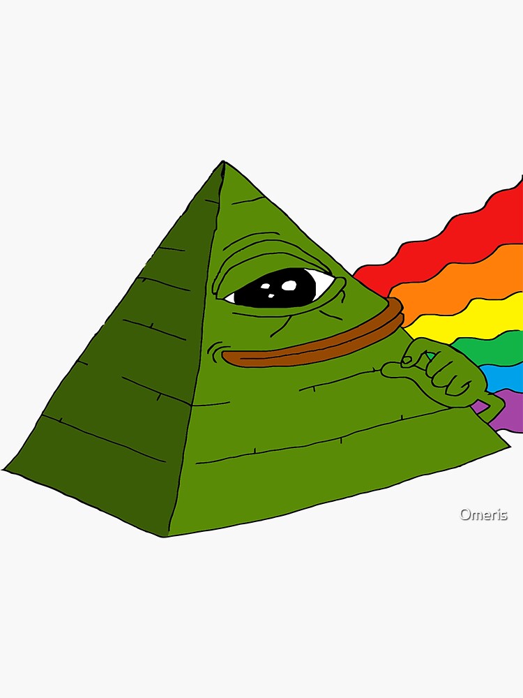 "Pepe the frog meme LGBT pyramid" Sticker by Omeris | Redbubble