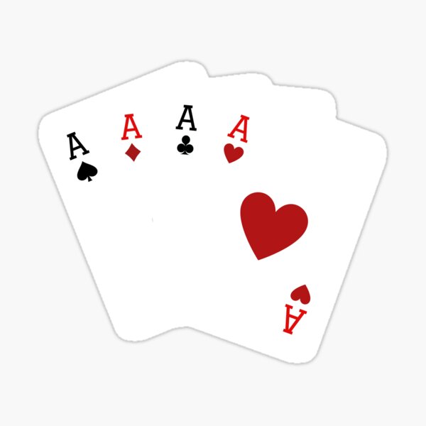 "Playing Cards Aces Poker Game Halloween Costume" Sticker for Sale by ...