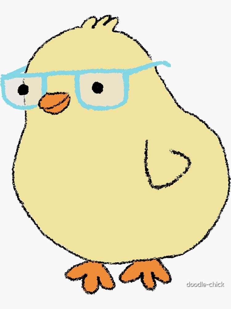 "Nerdy Chic Colton" Sticker by doodle-chick | Redbubble