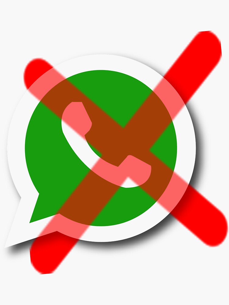"NO WhatsApp Messages" Sticker for Sale by SKpixel | Redbubble