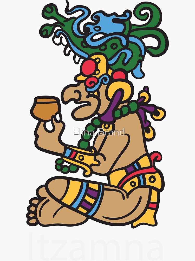 "Itzamna Mayan " Sticker for Sale by Punabert | Redbubble
