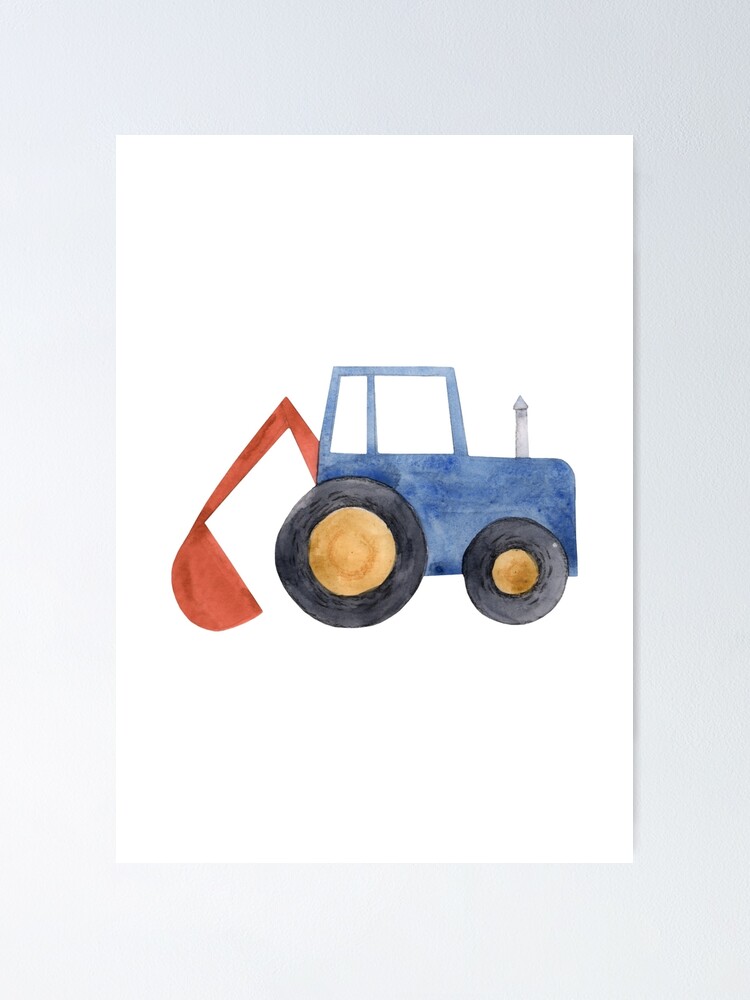 "Watercolour Digger" Poster for Sale by pompomprints | Redbubble