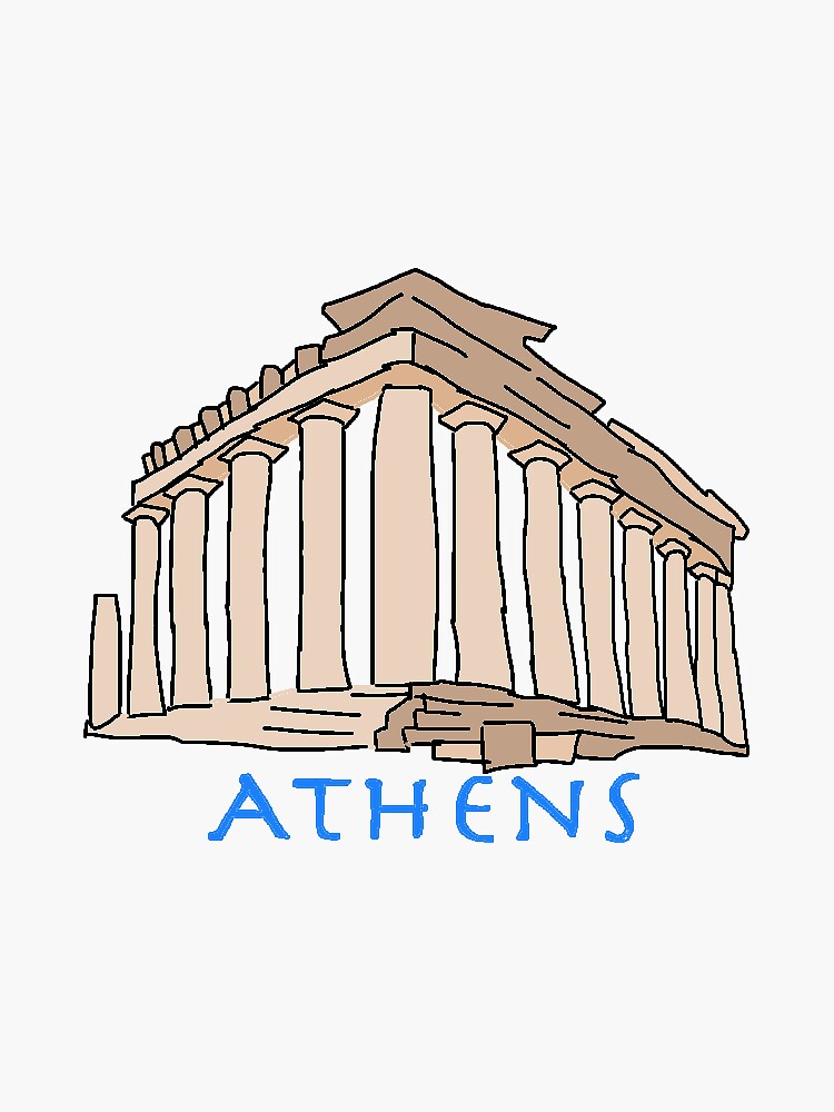 "Athens" Sticker for Sale by LeahandBella | Redbubble
