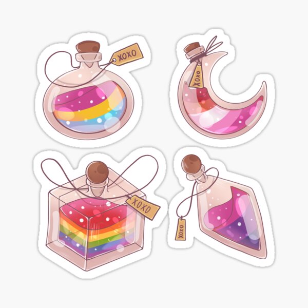 Magic potion vinyl sticker magical gift spells and potions crystal ...