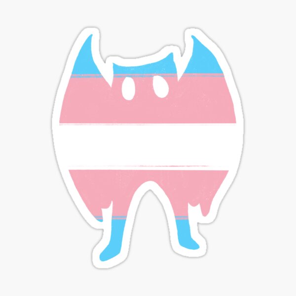 "Mothman trans pride (white background) " Sticker by SophieTalia ...