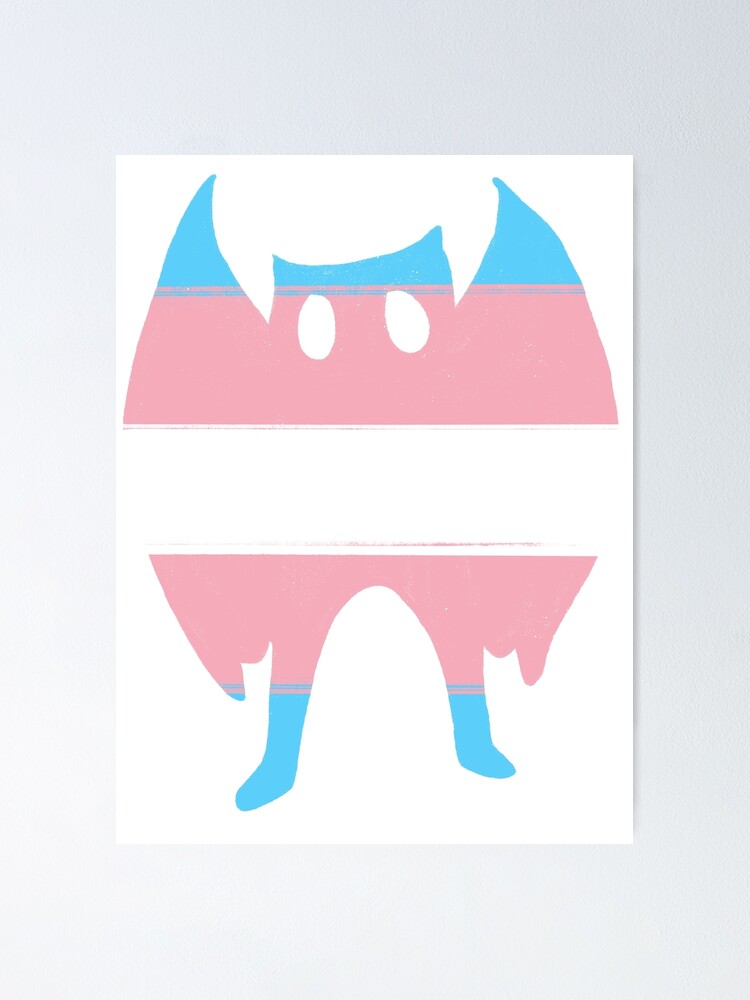 "Mothman trans pride (white background) " Poster by SophieTalia | Redbubble