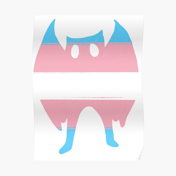 "Mothman trans pride (white background) " Poster by SophieTalia | Redbubble
