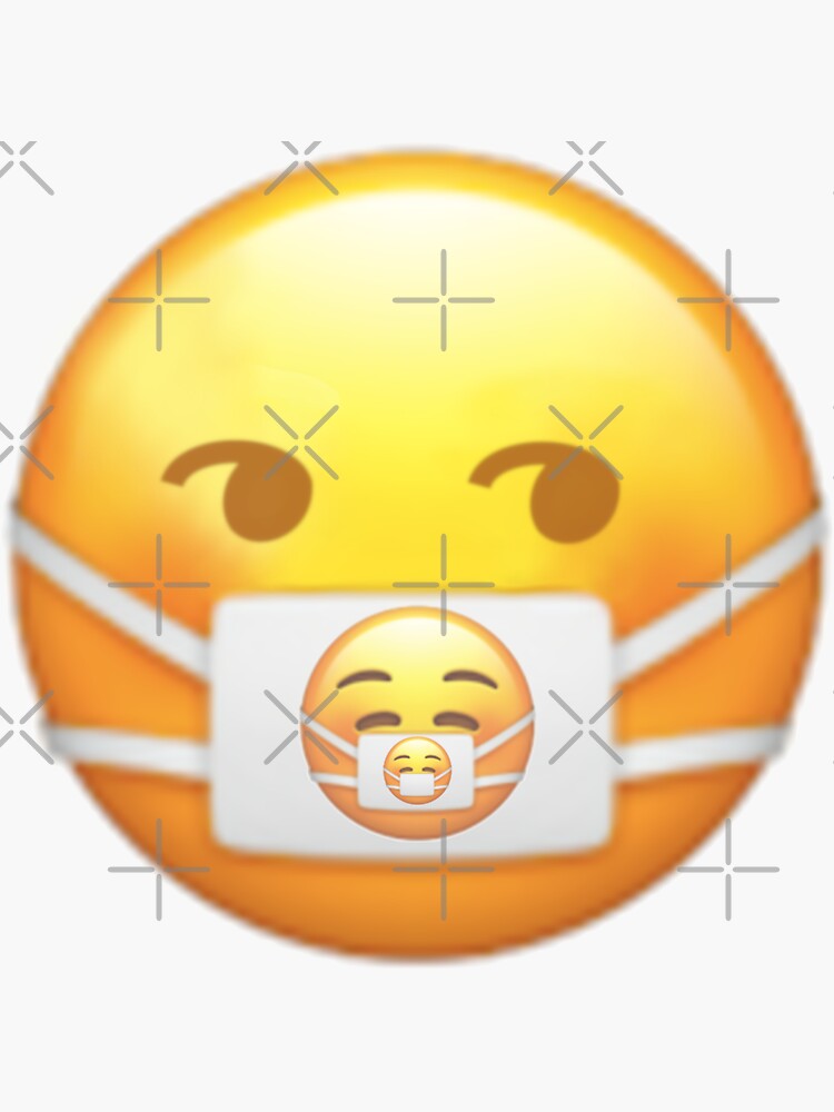 "Side Eye Mask Inception - Emoji Maskception" Sticker for Sale by ...