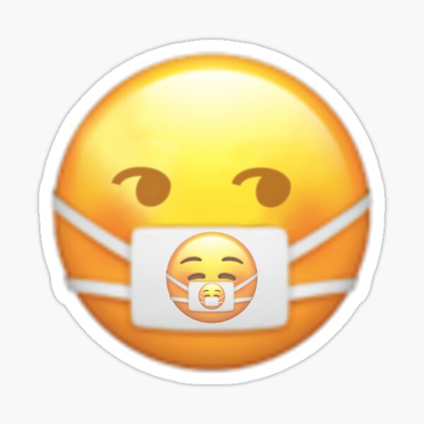 "Side Eye Mask Inception - Emoji Maskception" Sticker for Sale by ...