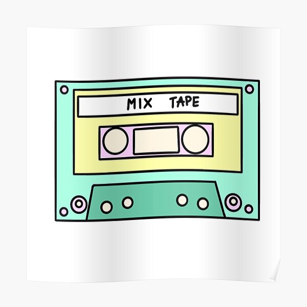 "very cute mix tape in pastel colors " Poster for Sale by Emily-box ...