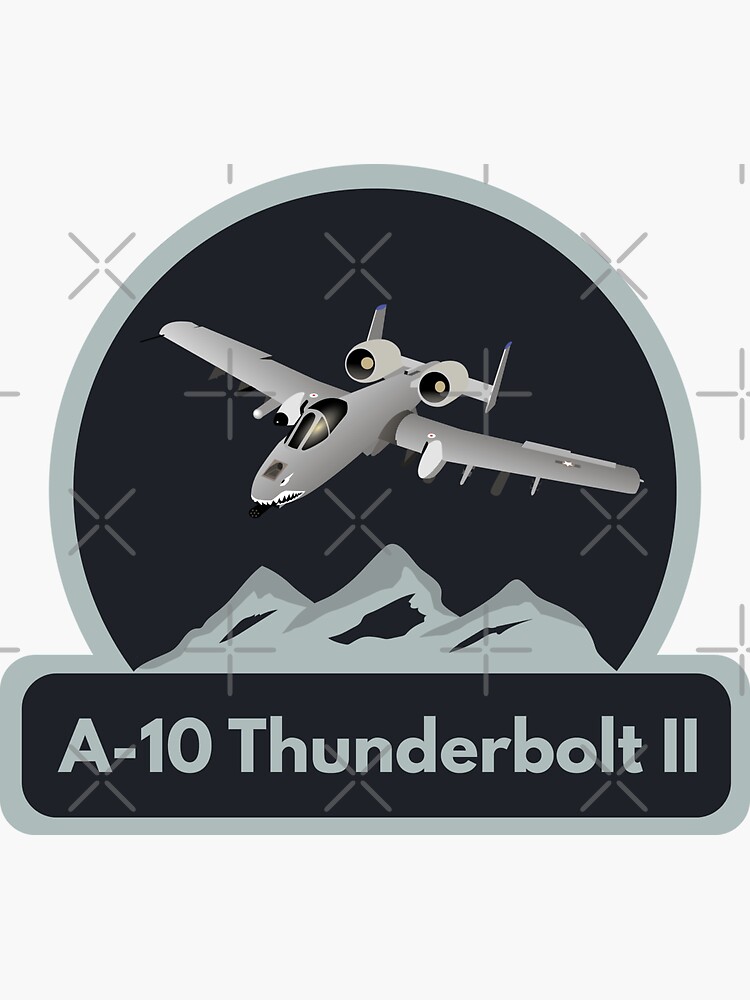 "American A-10 Warthog Jet Aircraft" Sticker by NorseTech | Redbubble
