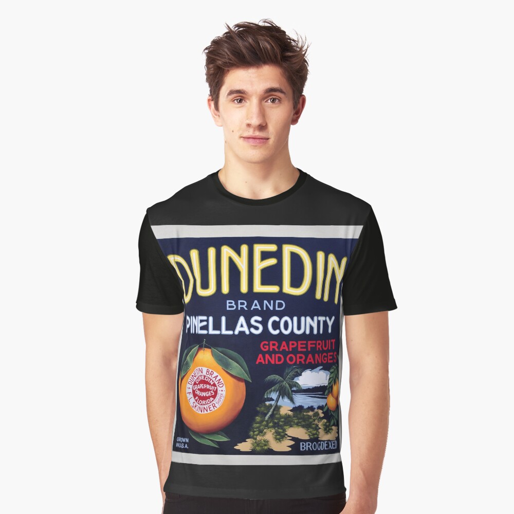 "Dunedin Florida fruit label" Sticker for Sale by dltphoto | Redbubble