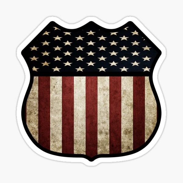 "US Flag Shield" Sticker for Sale by Stepz2007 | Redbubble