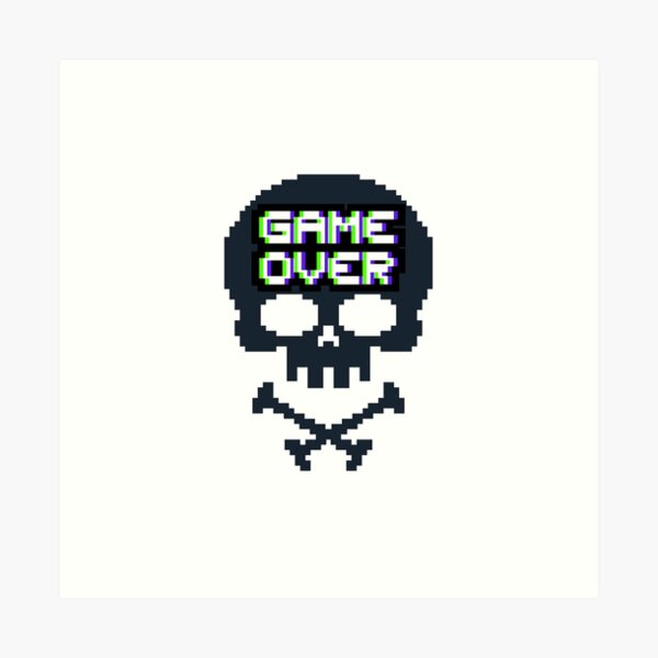 "Cool Pixel Lowendgraphics Game Over! Green&Purple Edition" Art Print ...