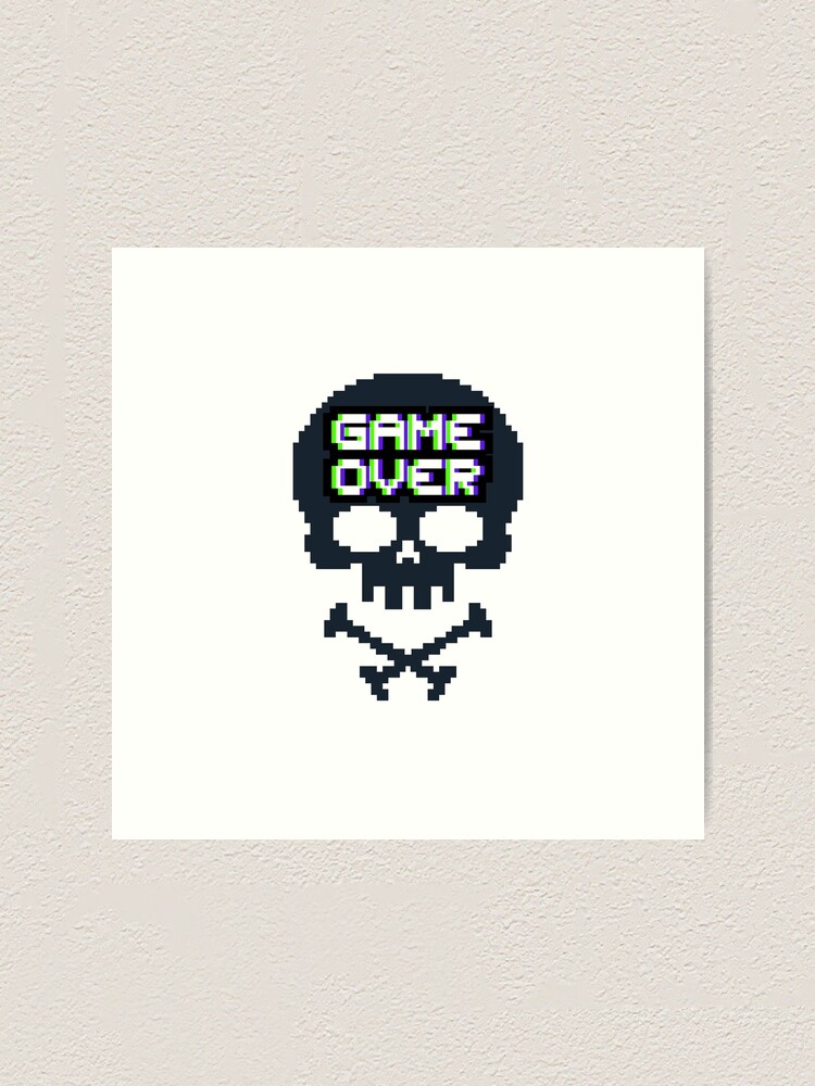 "Cool Pixel Lowendgraphics Game Over! Green&Purple Edition" Art Print ...