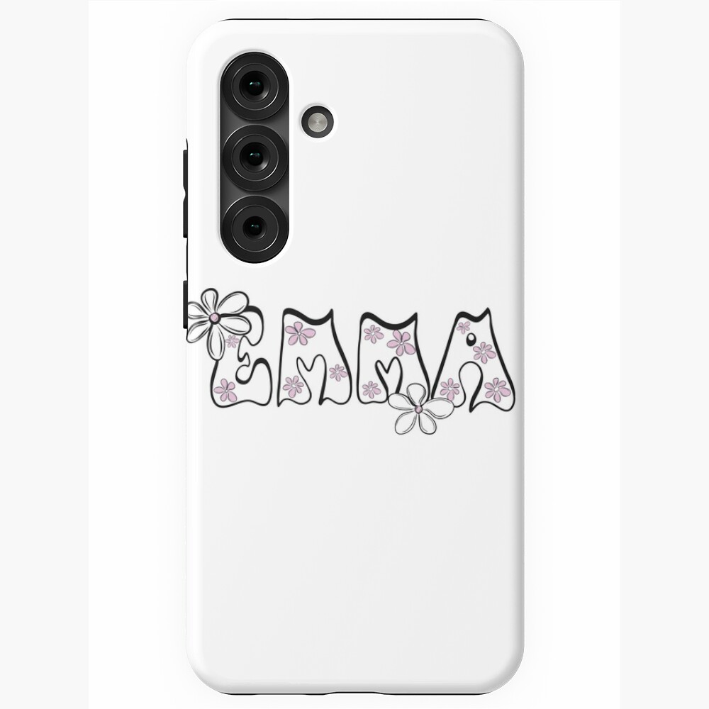 "EMMA, Name, Cute Floral Unique Bold Design" Sticker for Sale by ...