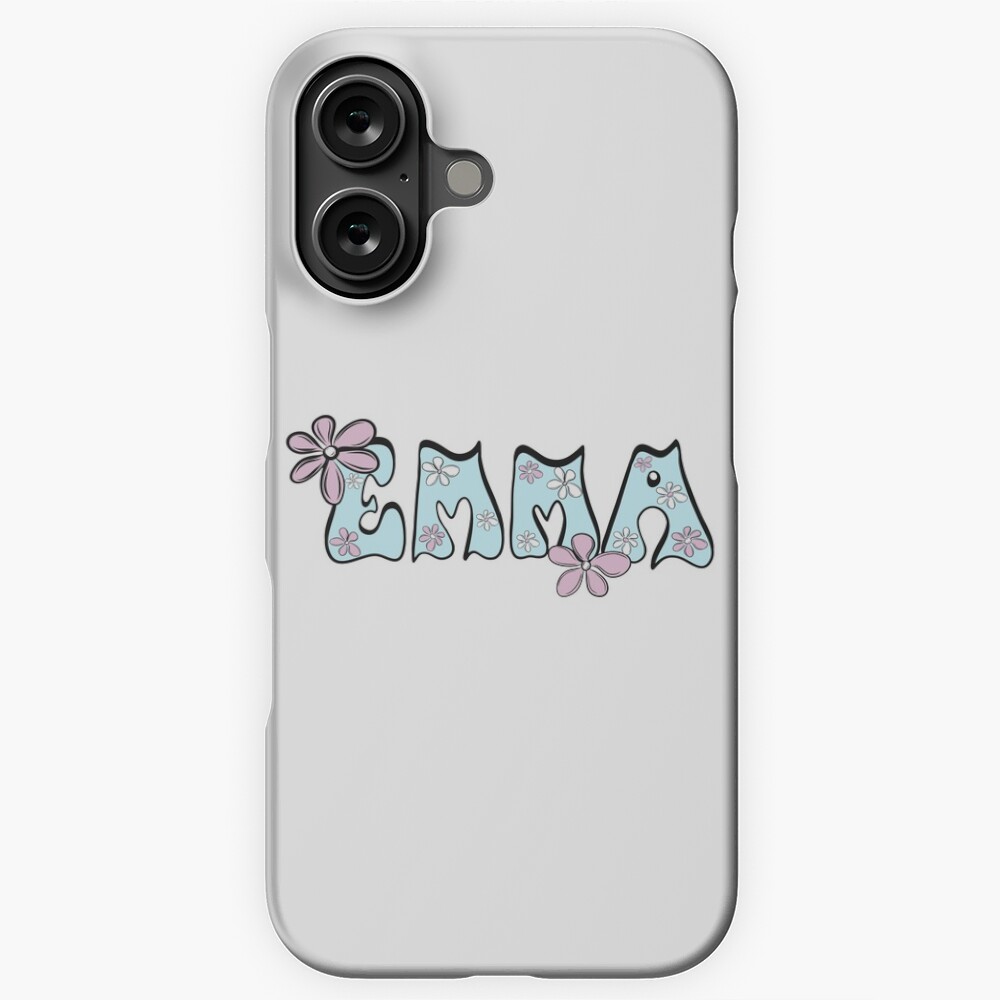"EMMA Name, Cute Floral Unique Bold Design with flowers, " Sticker for ...