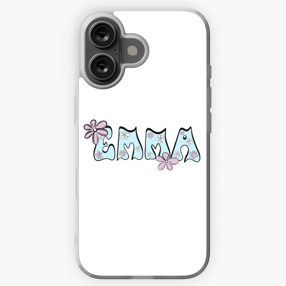 "EMMA Name, Cute Floral Unique Bold Design with flowers, " Sticker for ...