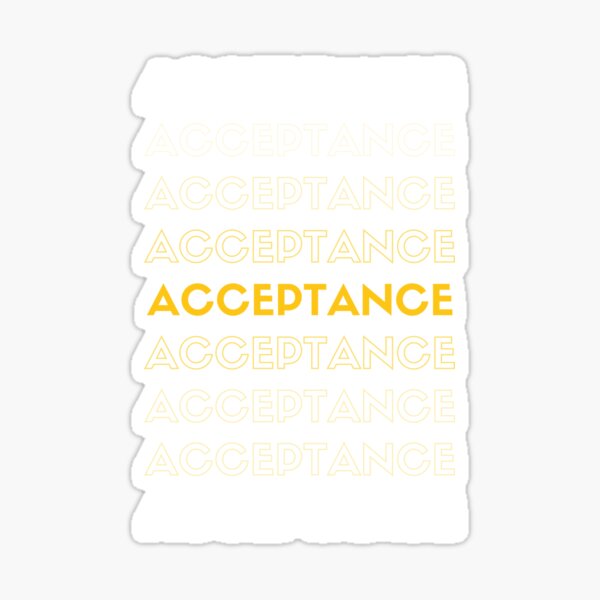 "Acceptance" Sticker for Sale by StoicStyle | Redbubble