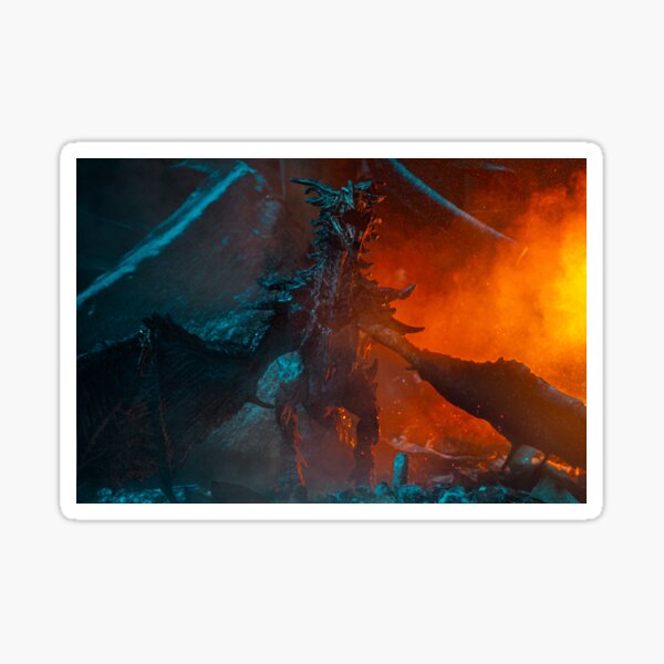 "Alduin from Elder Scrolls V: Skyrim Figure Photograph" Sticker for ...