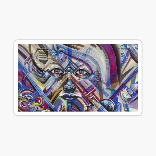 "Graffiti Street Art Face" Sticker for Sale by GinnyWhinny | Redbubble