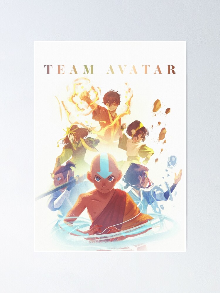 "Team Avatar Illustration - Avatar The Last Airbender ATLA" Poster by ...