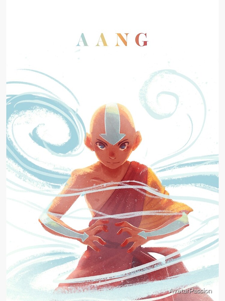 "Avatar Aang Airbending Illustration - Avatar The Last Airbender ATLA ...