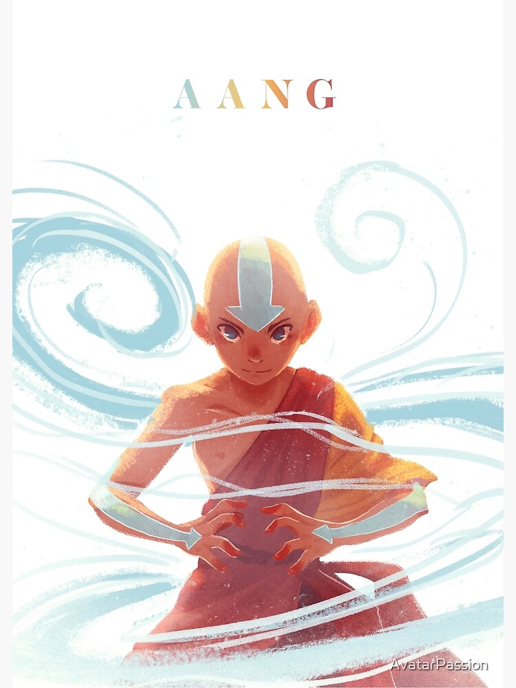 "Avatar Aang Airbending Illustration - Avatar The Last Airbender ATLA ...