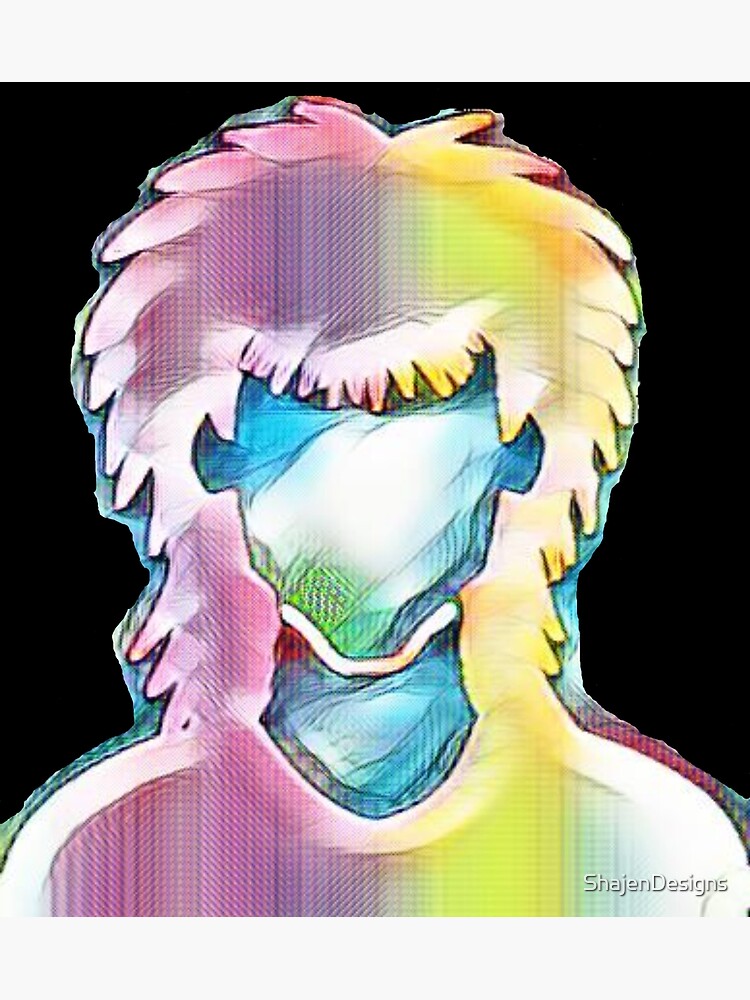 Póster «Retro Vintage 80s Neon Rocker Mullet Dude Pasteles Azul Púrpura ...