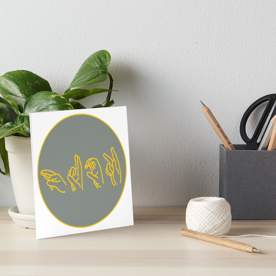  Rude Sign Language Art Board Print By Schreider Redbubble