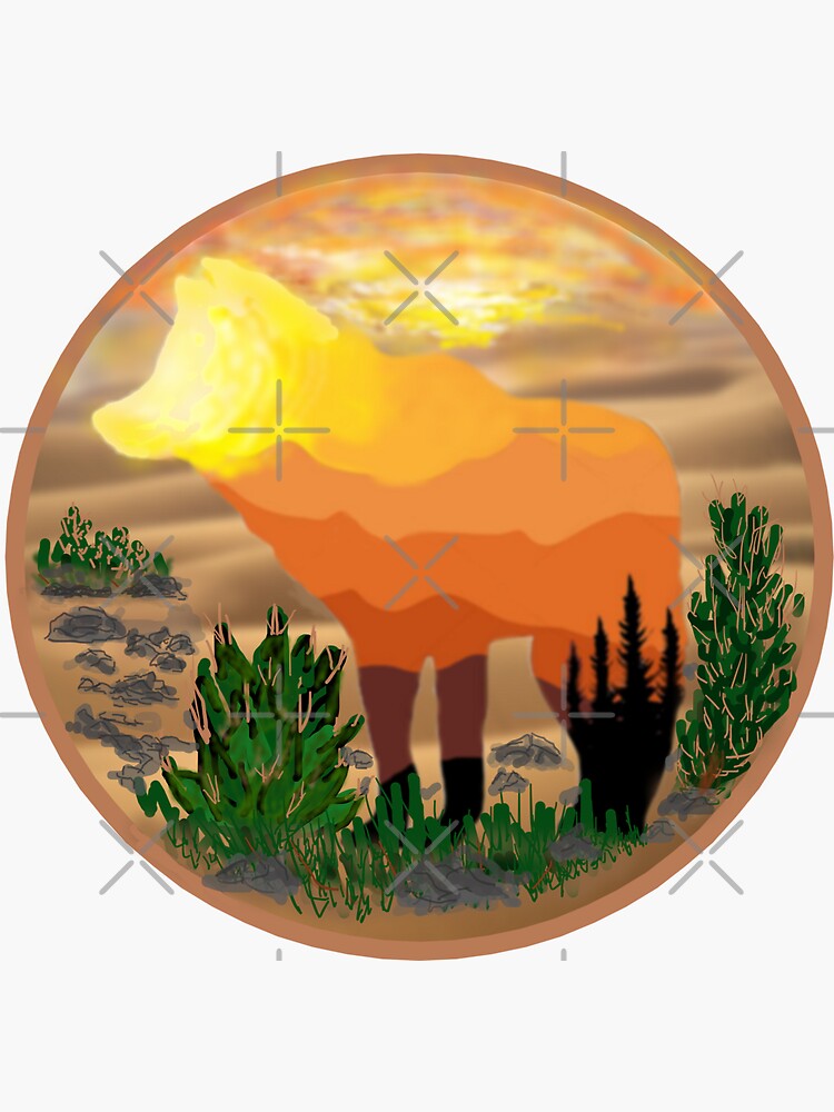 "desert wolf" Sticker for Sale by coffeecountyjim | Redbubble