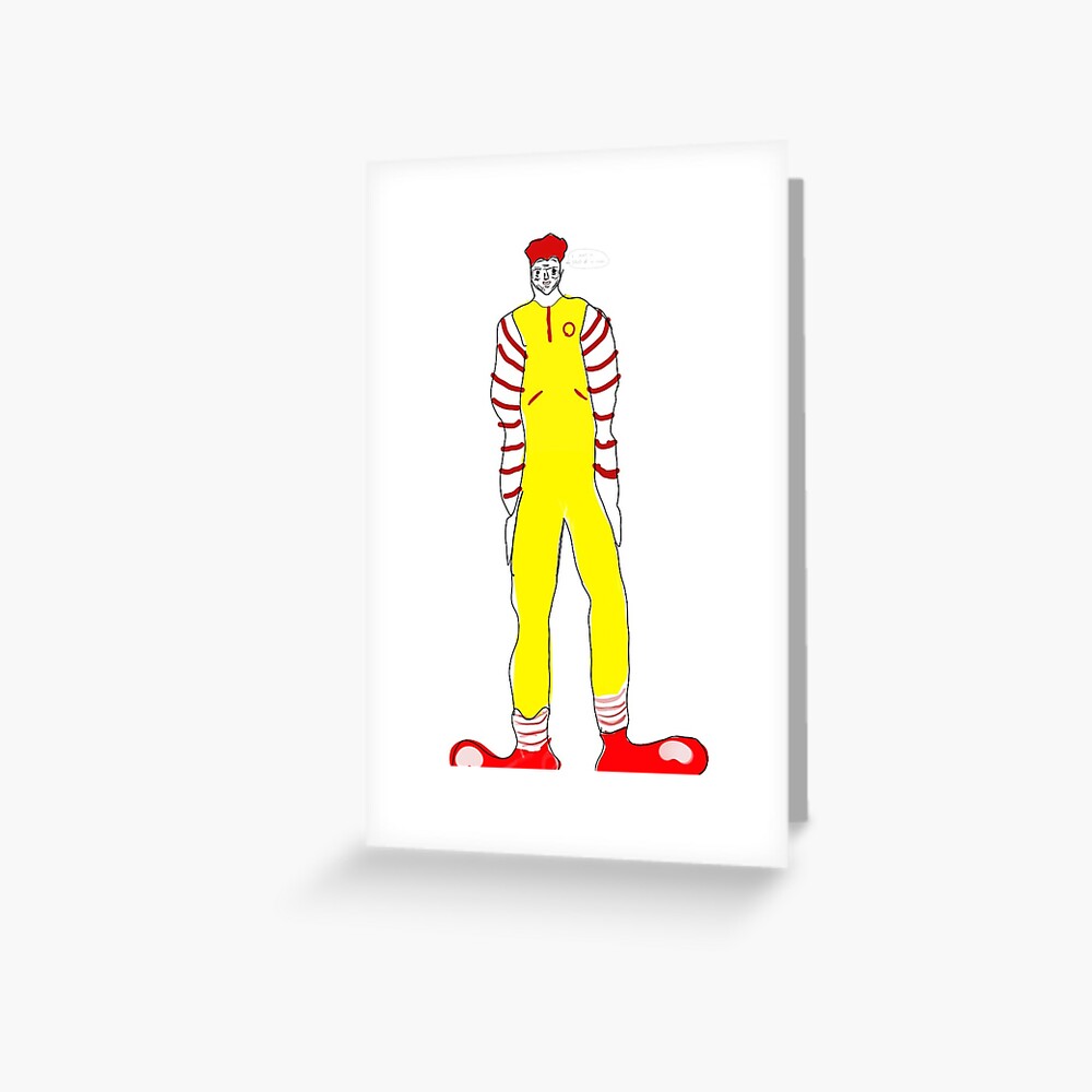 Ronald Mcdonald Sexy Fanart Greeting Card By Wolfaddict07 Redbubble