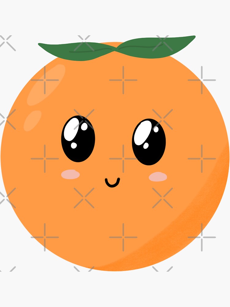 "Cute Orange" Sticker for Sale by rosimilktea | Redbubble